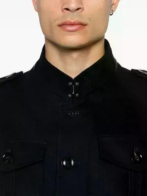 TOM FORD Felted Stand-up Collar Overshirt
