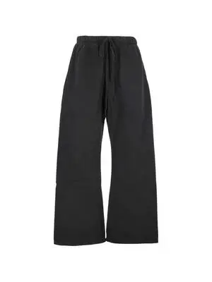 Fear Of God Faded Black Cotton Logo Print Track Pants - Grey