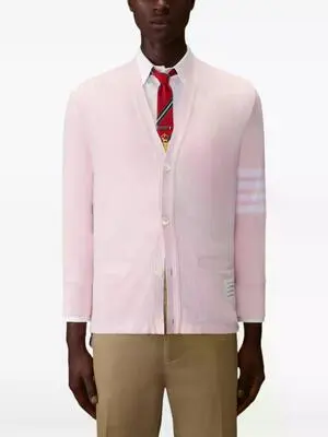 Thom Browne Textured Pique Cardigan - Pink