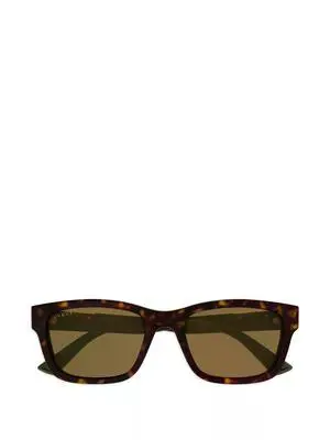 Gucci Rectangle Frame Sunglasses - Brown