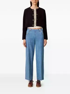 Claudie Pierlot Sailor Denim Wide-leg Jeans - Blue