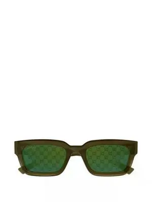 Gucci Monogram Square-frame Sunglasses - Green