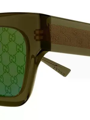 Gucci Monogram Square-frame Sunglasses
