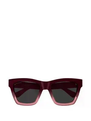 Gucci Geometric Frame Sunglasses - Red