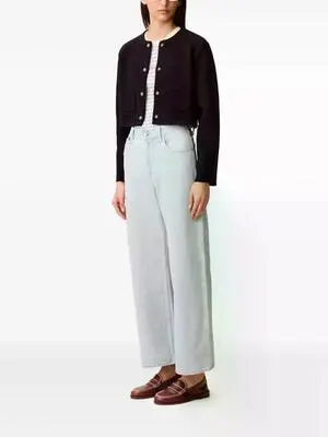 Claudie Pierlot Washed Denim Wide-leg Jeans