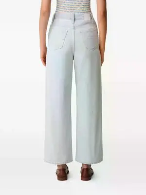 Claudie Pierlot Washed Denim Wide-leg Jeans
