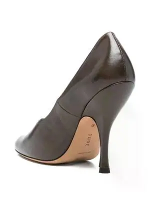 JUDE Date Leather Pumps - Brown