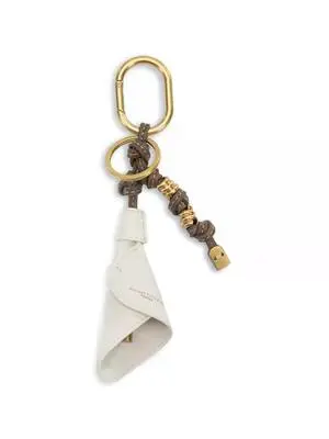 GIANNI CHIARINI Calla Knotted Charm Keyring - Neutrals