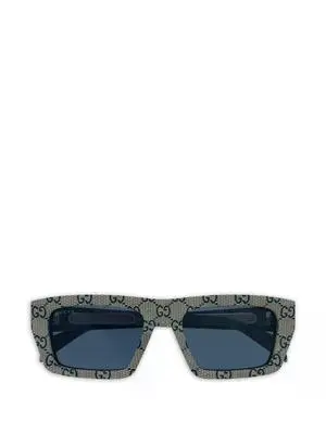 Gucci Patterned Square-frame Sunglasses - Grey