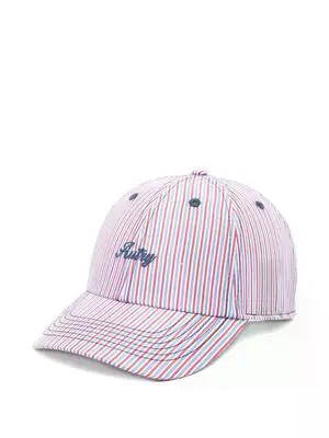 AUTRY Striped Baseball Cap - White