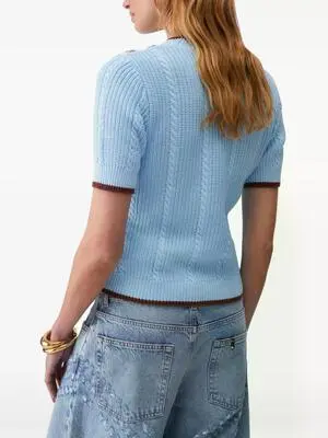 Liu Jo Cable-knit Sweater With Decorative Buttons