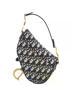 Dior Saddle Handbag Oblique Canvas Mini - Blue
