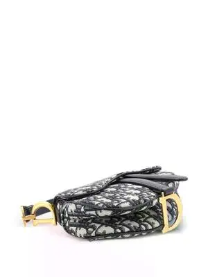 Dior Saddle Handbag Oblique Canvas Mini - Blue