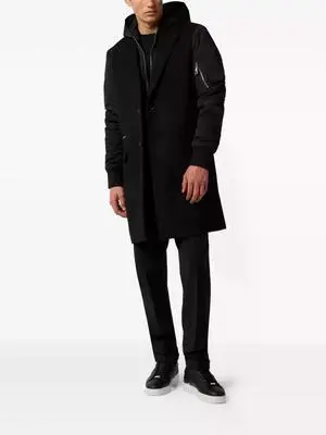 Philipp Plein Hooded Single-breasted Coat