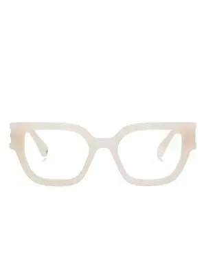 Off-White Square Frame Glasses - Neutrals