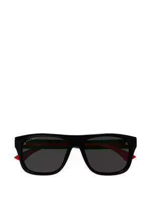Gucci Rectangle-frame Sunglasses - Black