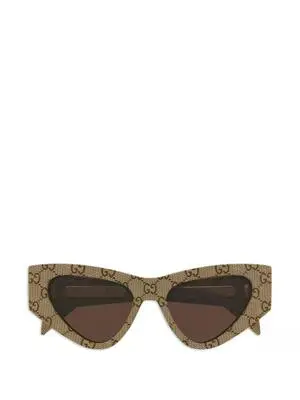 Gucci Geometric-frame Sunglasses - Neutrals