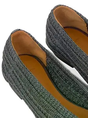 CastaÑer Point-toe Woven Ballet Flats
