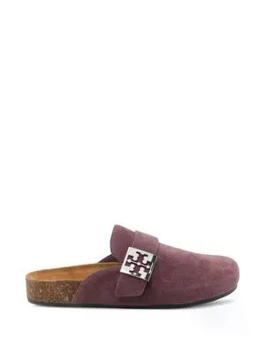 Tory Burch Buckle Mules - Purple