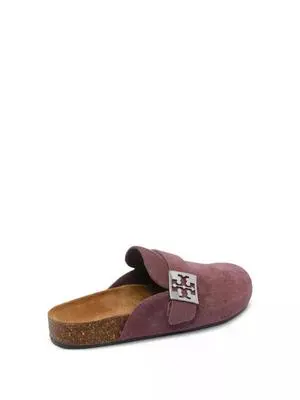 Tory Burch Buckle Mules - Purple