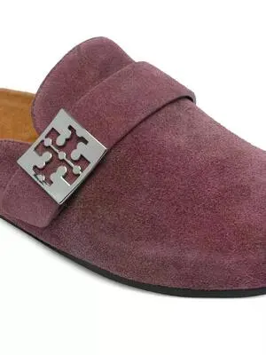 Tory Burch Buckle Mules - Purple