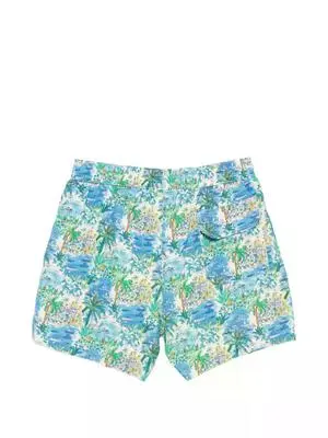 Caruso Palm Print Shorts