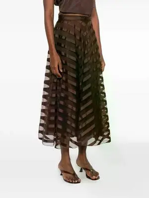 P.a.r.o.s.h Ribbon Panel Midi Skirt