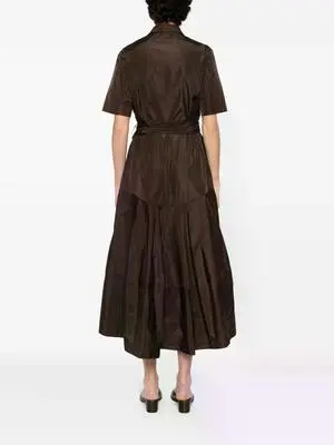P.a.r.o.s.h Belted A-line Shirt Dress - Brown