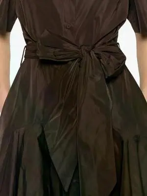 P.a.r.o.s.h Belted A-line Shirt Dress - Brown