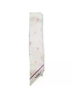 Valentino Garavani Floral Polka-dot Scarf - Neutrals