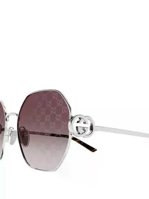 Gucci Geometric-frame Logo Sunglasses