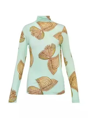 Ulla Johnson Aurelia Turtleneck T-shirt - Green