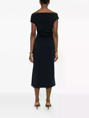 P.a.r.o.s.h Ruched Midi Dress - Black