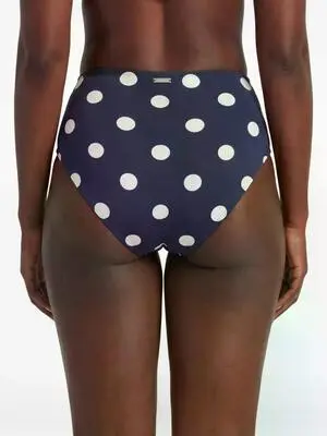Cult Gaia Alouette Polka Dot High-waist Bikini Bottom - Blue