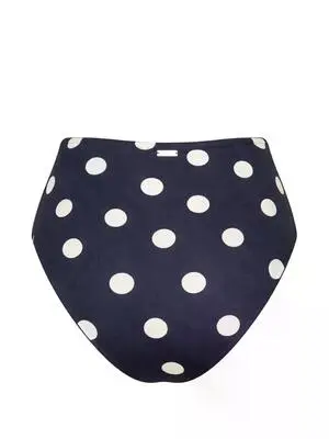 Cult Gaia Alouette Polka Dot High-waist Bikini Bottom - Blue