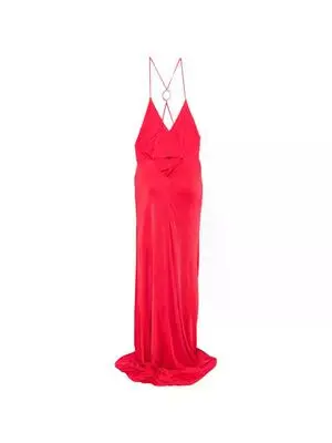 Pinko Vivara V-neck Maxi Dress
