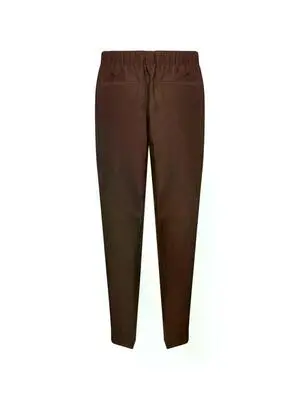 LANEUS Tapered Trousers With Elastic Waistband - Brown