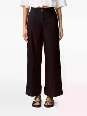 Claudie Pierlot Cuffed Wide-leg Trousers