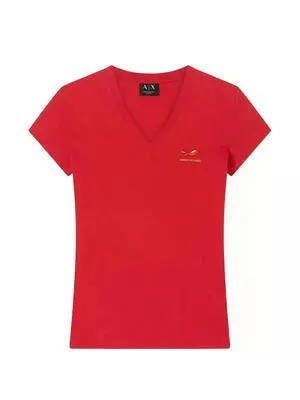 Armani Exchange Embroidered V-neck T-shirt