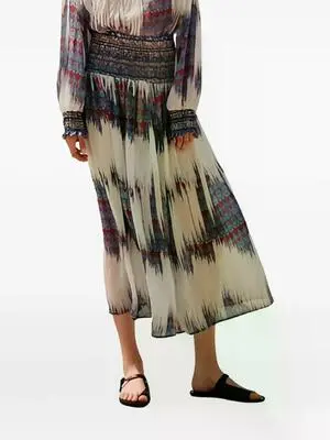 Devotion Patterned Midi Skirt