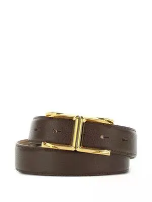 Elisabetta Franchi Buckle Leather Belt - Brown