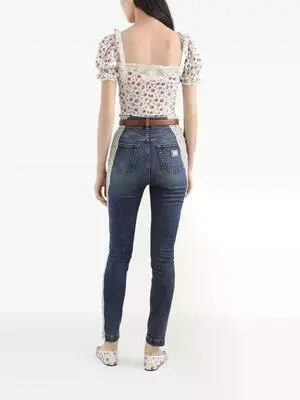 Dolce & Gabbana Lace Panel Denim Jeans