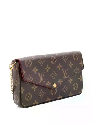 LOUIS VUITTON Felicie Pochette Monogram Canvas Crossbody Bag - Brown
