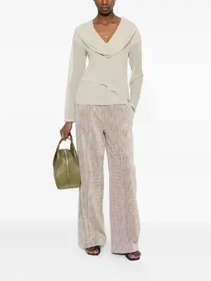 Giorgio Armani Textured Wide Leg Trousers