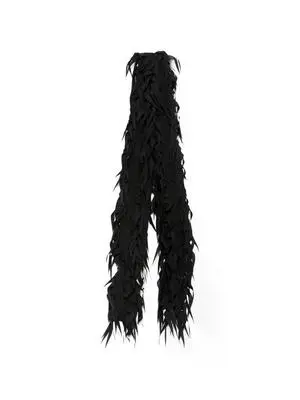N°21 Frayed Scarf - Black