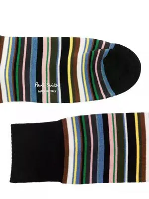 Paul Smith Striped Socks - Black