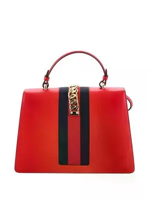 Gucci Sylvie Top Handle Leather Satchel Medium