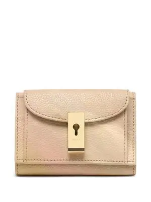 Bally Lock Me Grained-leather Wallet - Neutrals