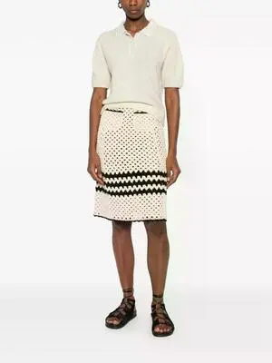 N°21 Crochet Striped Midi Skirt
