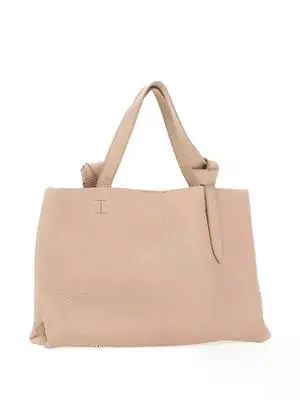 GIANNI CHIARINI Amira Knotted Handle Leather Shoulder Bag - Pink